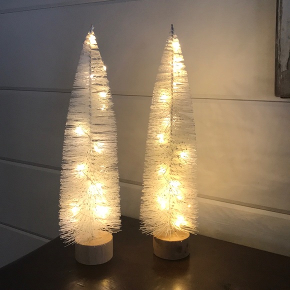 Holiday | Set Of 2 New Lighted Bottle Brush Trees | Poshmark